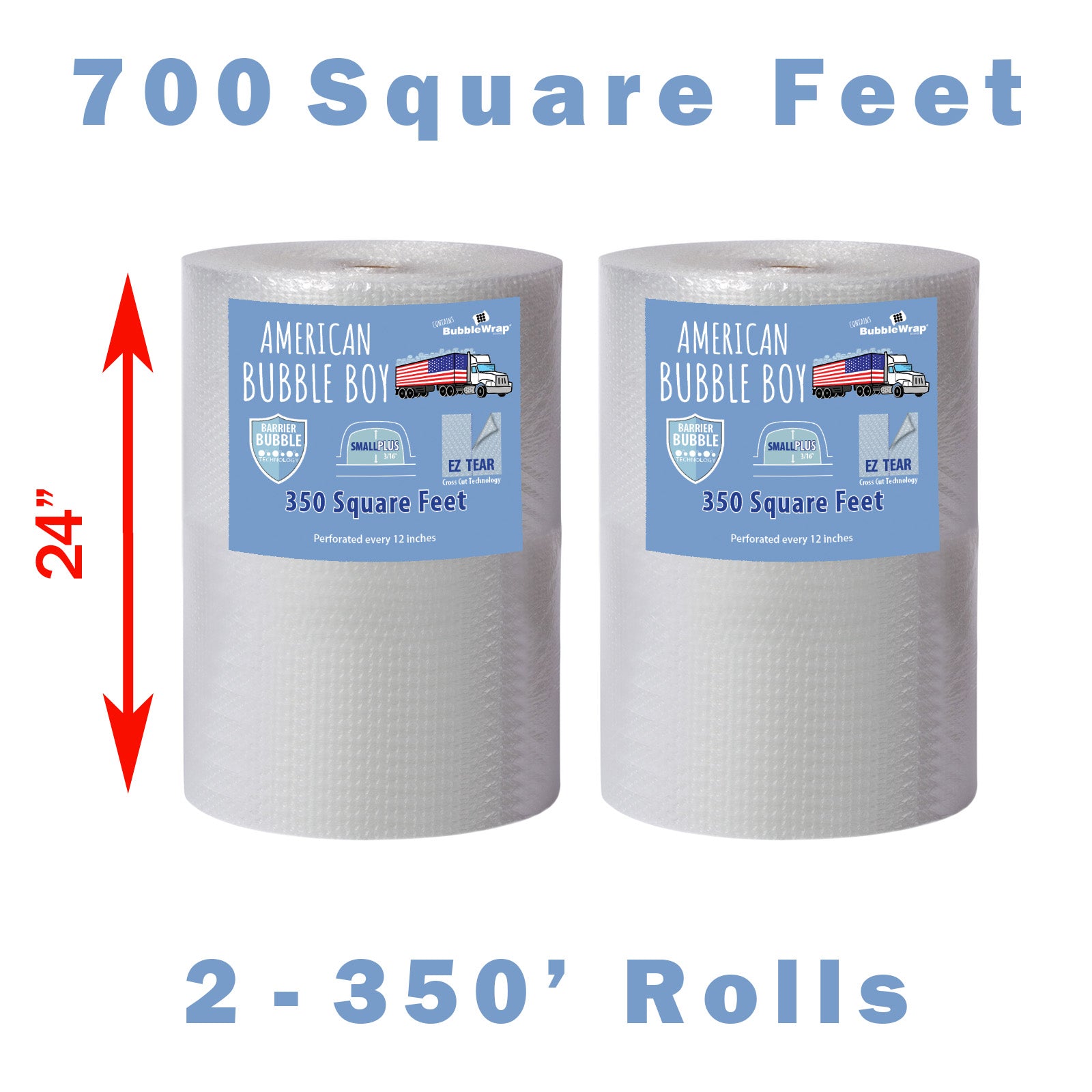 Wide bubble wrap roll store